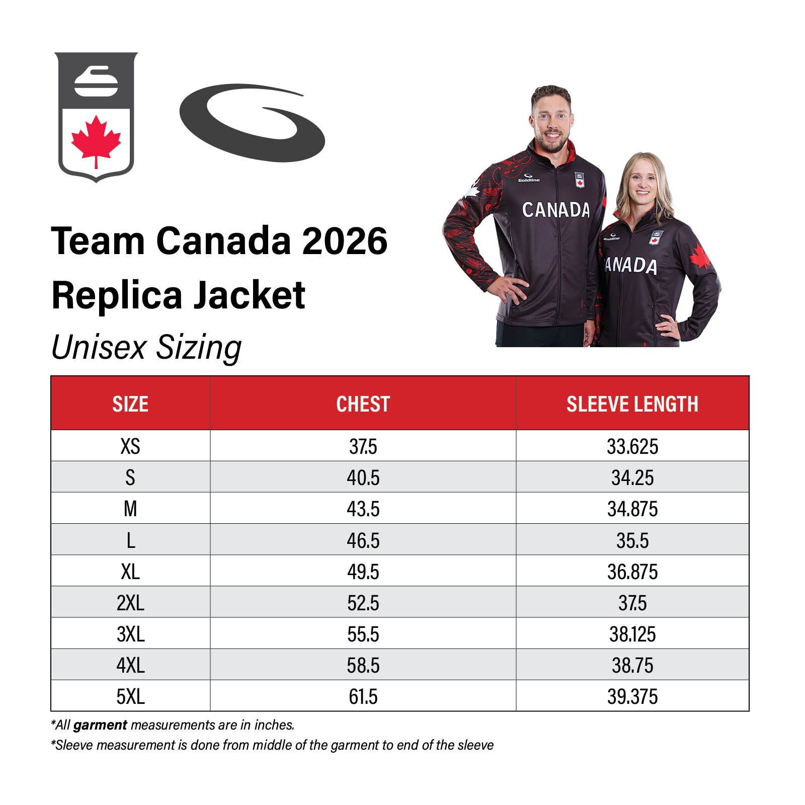 Officially Licensed Team Canada 2026 Replica Jacket | Goldline Curling ...